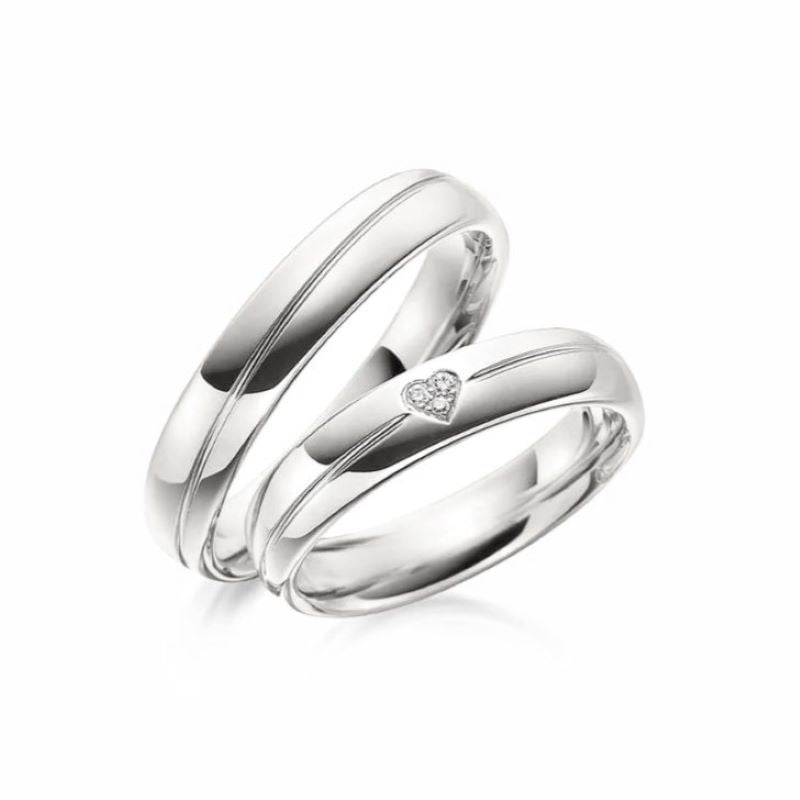 Anillos de matrimonio Corazón Plata 925 | Pedra Joyas