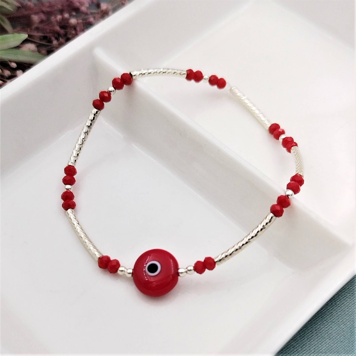 Pulsera Ojo turco rojo – Pedra Joyas
